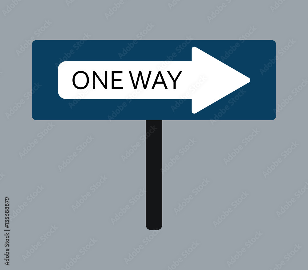 icon One way traffic sign Stock Vector | Adobe Stock