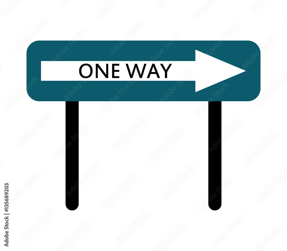 icon One way traffic sign Stock Vector | Adobe Stock