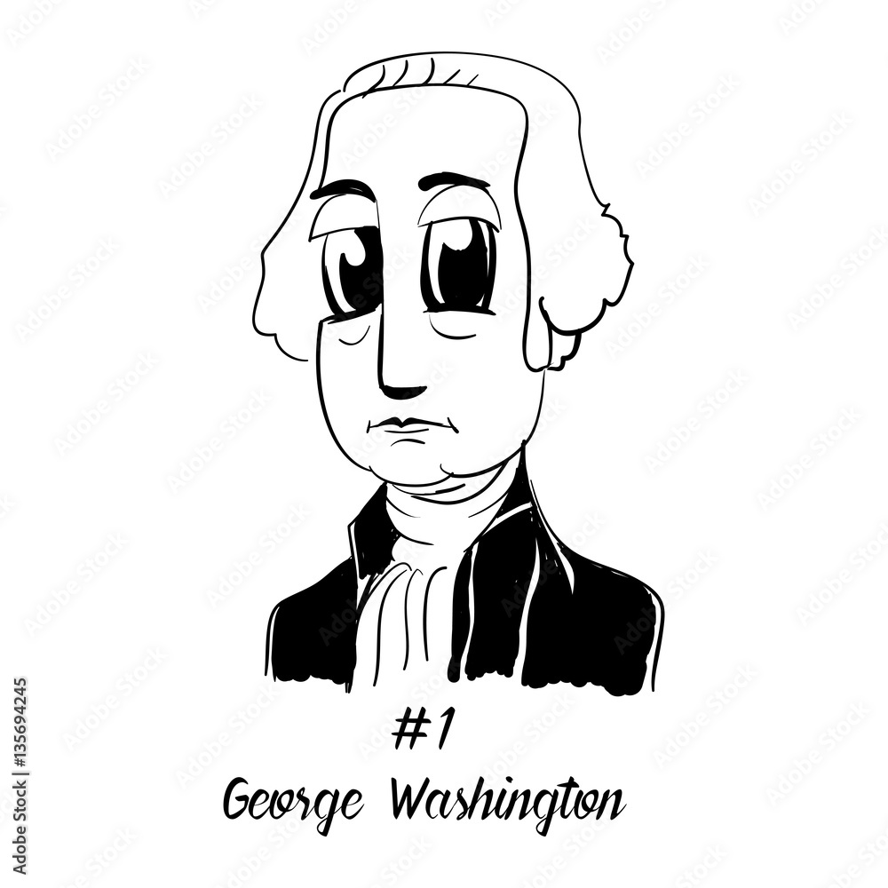 Cartoon Caricature Character Historical Portrait US Presidents Comic ...