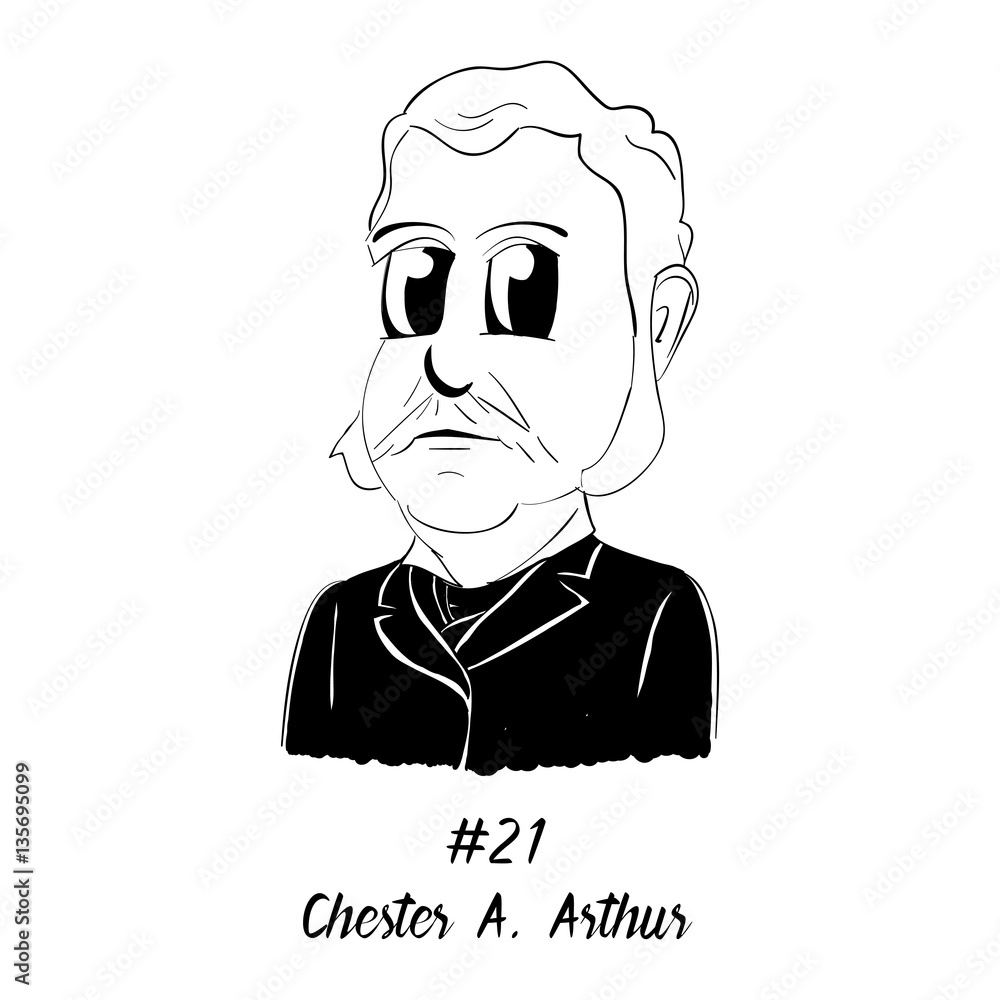 Cartoon Caricature Character Historical Portrait US Presidents Comic ...