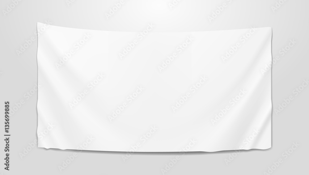 Hanging Clear White Flag Template Stock Vector | Adobe Stock