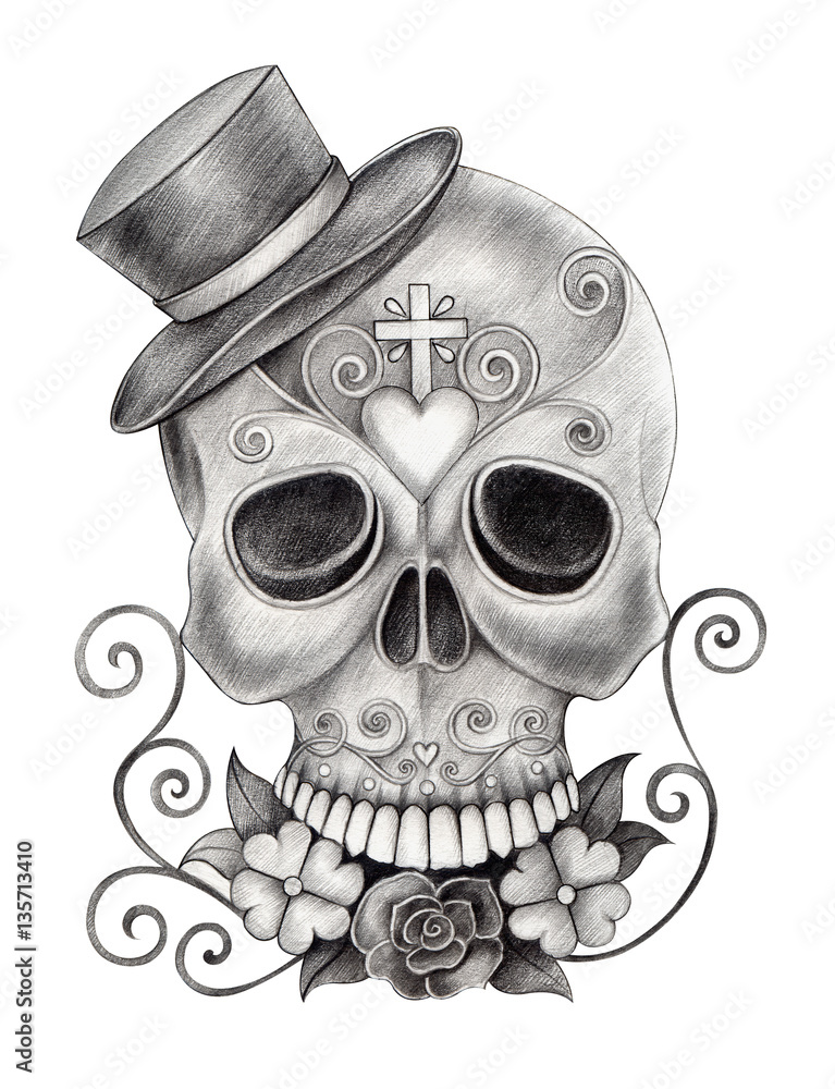 Day Of The Dead Drawings Pencil