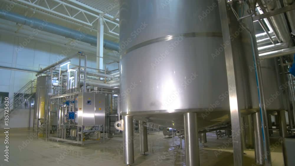 Oil refinery, fuel pipeline construction inside refinery factory. 4K ...