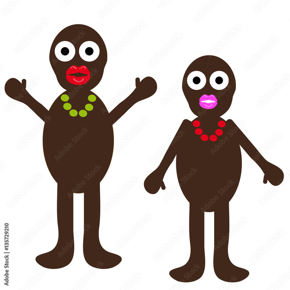 Two negros on white background Stock Vector | Adobe Stock