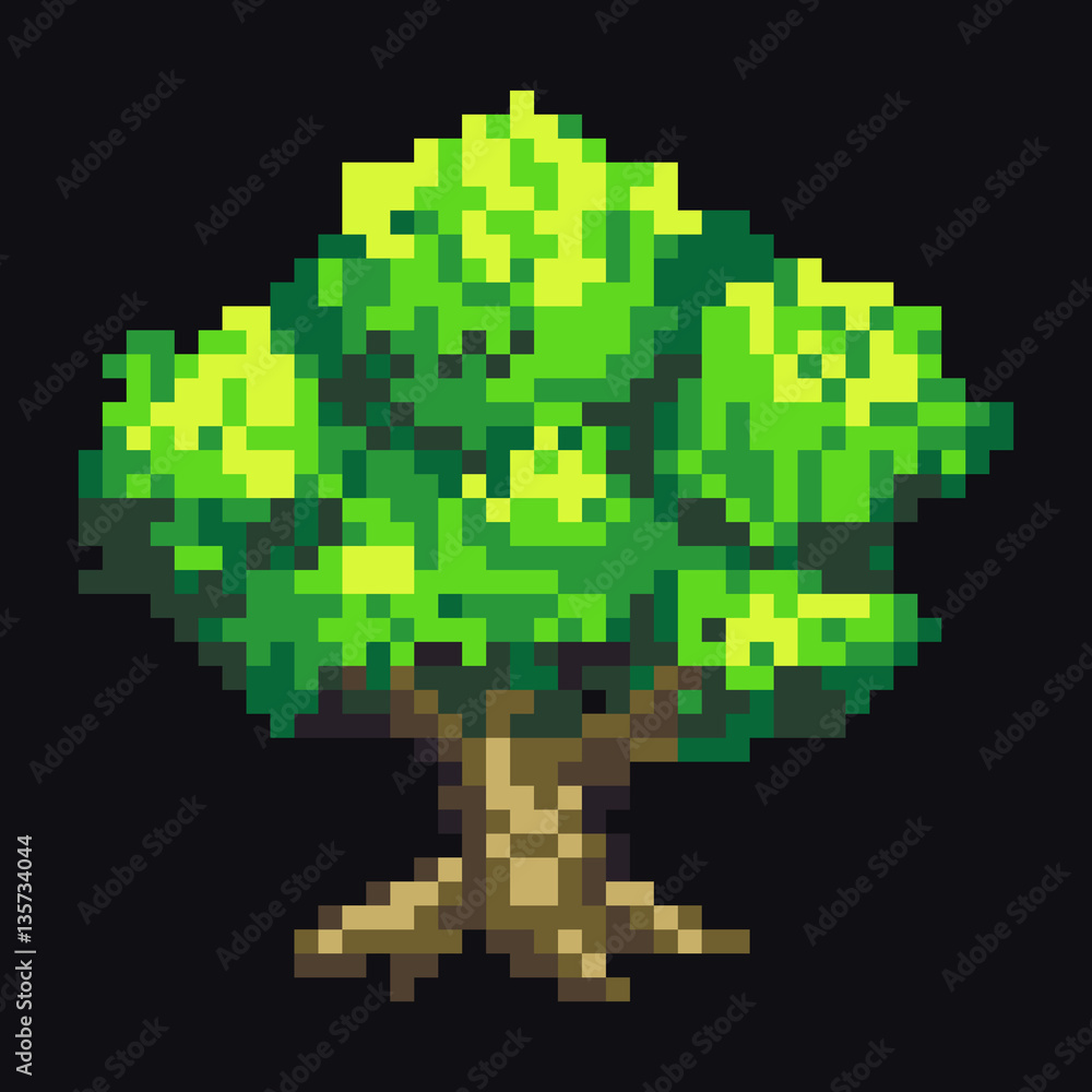 tree 8bit Stock-Vektorgrafik | Adobe Stock
