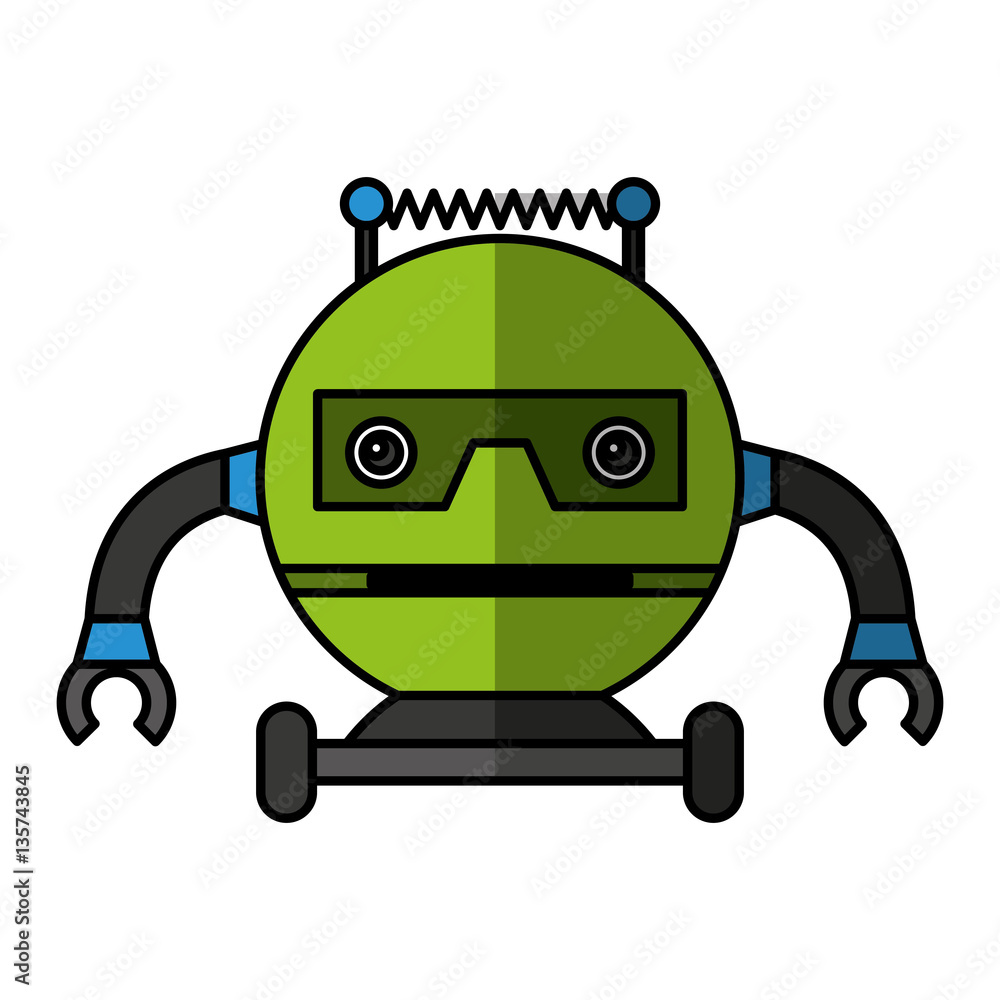 electric robot avatar character vector illustration design Stock ...