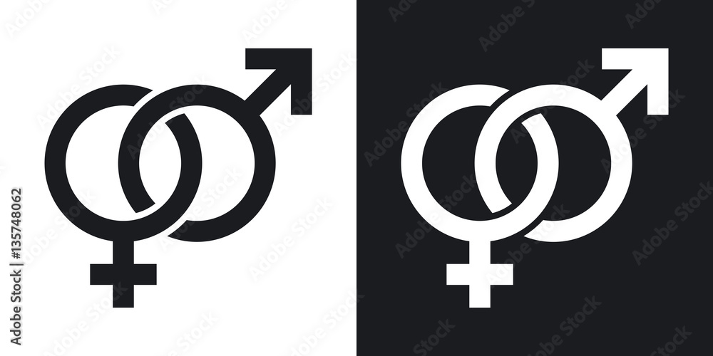 Vecteur Stock Vector Male And Female Sex Symbols Two Tone Version On