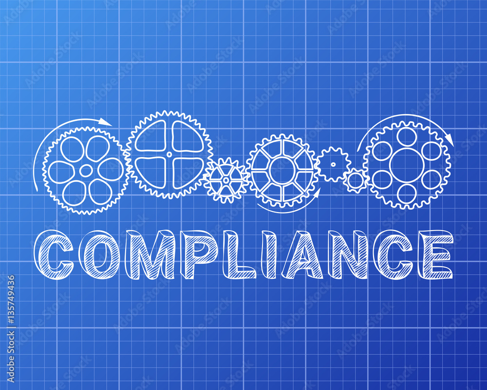 Vetor do Stock: Compliance Blueprint | Adobe Stock