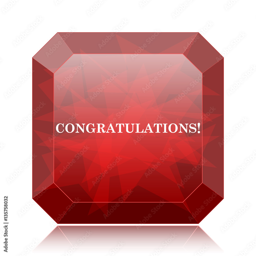 Congratulations icon Stock Illustration | Adobe Stock