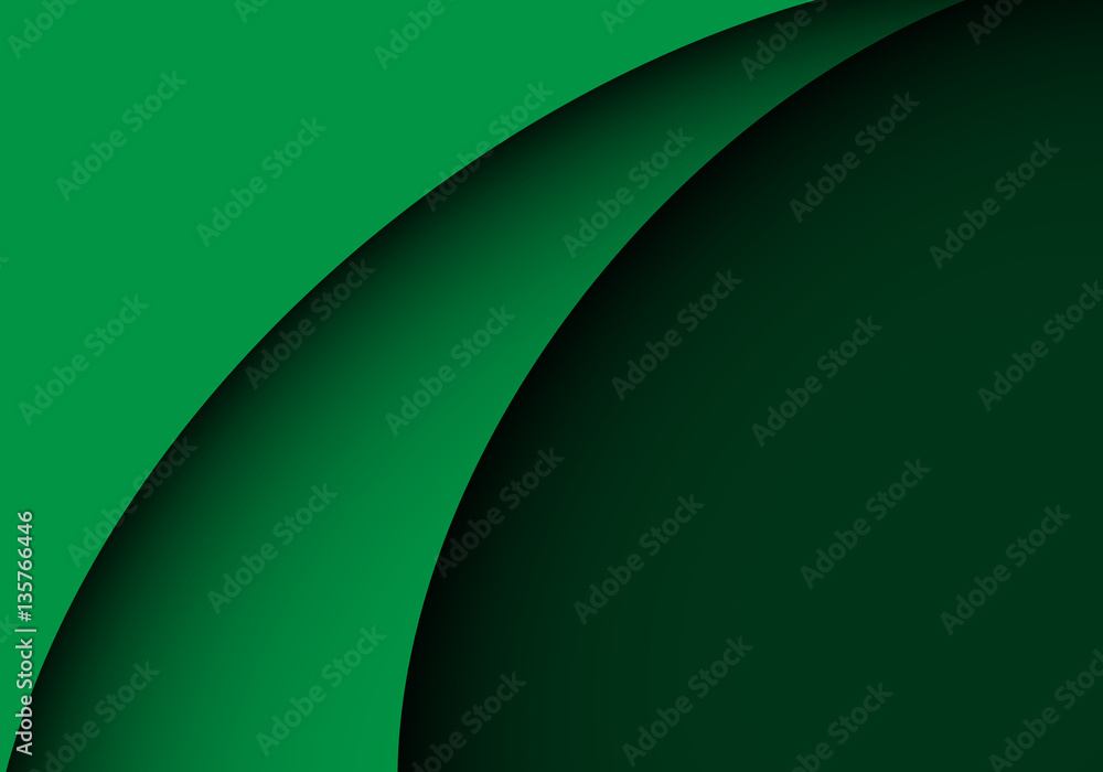 Abstract green curve shape design modern luxury background vector ...