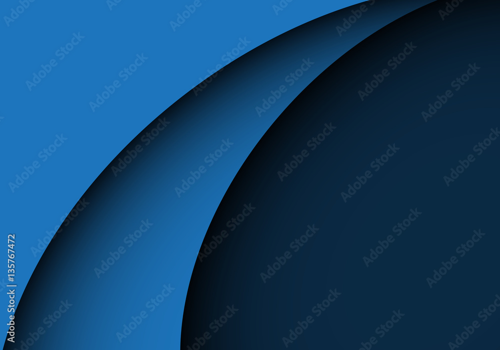 Abstract blue curve shape design modern luxury background vector ...