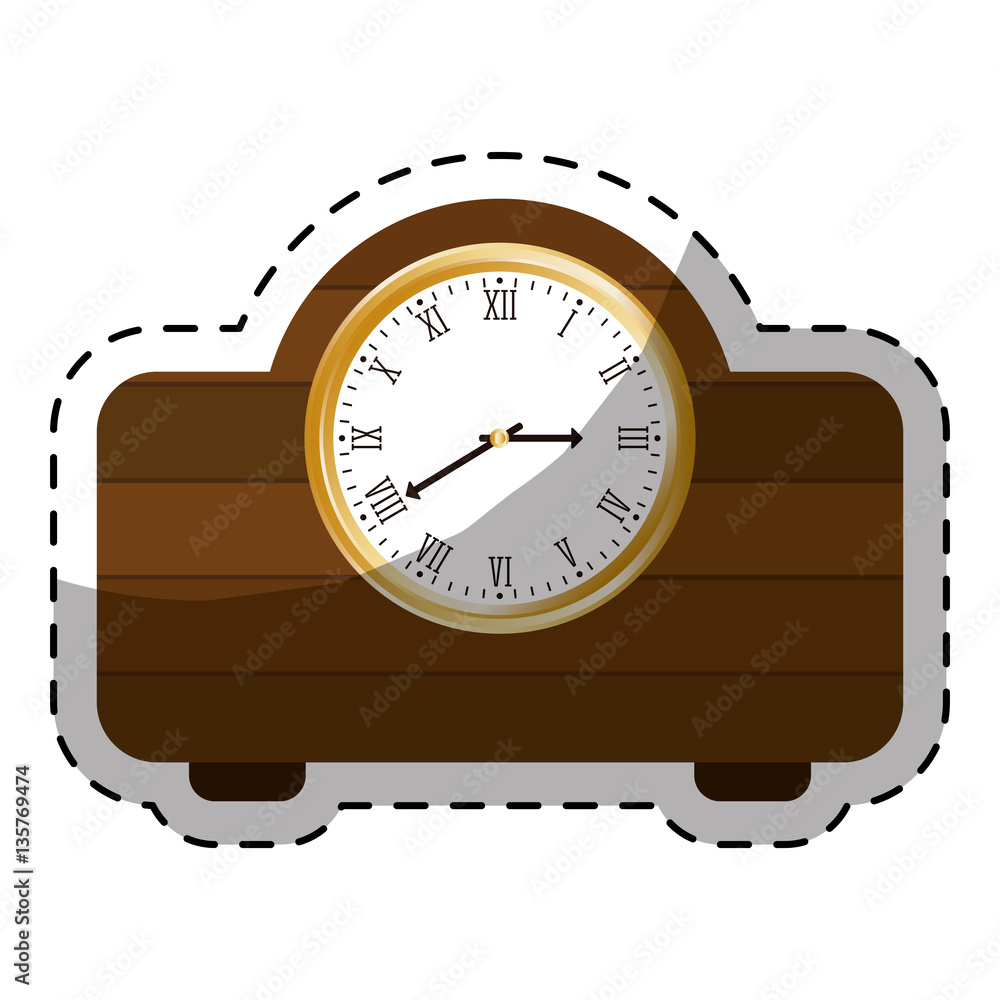 clock on the table icon image, vector illustration Stock Vector | Adobe ...