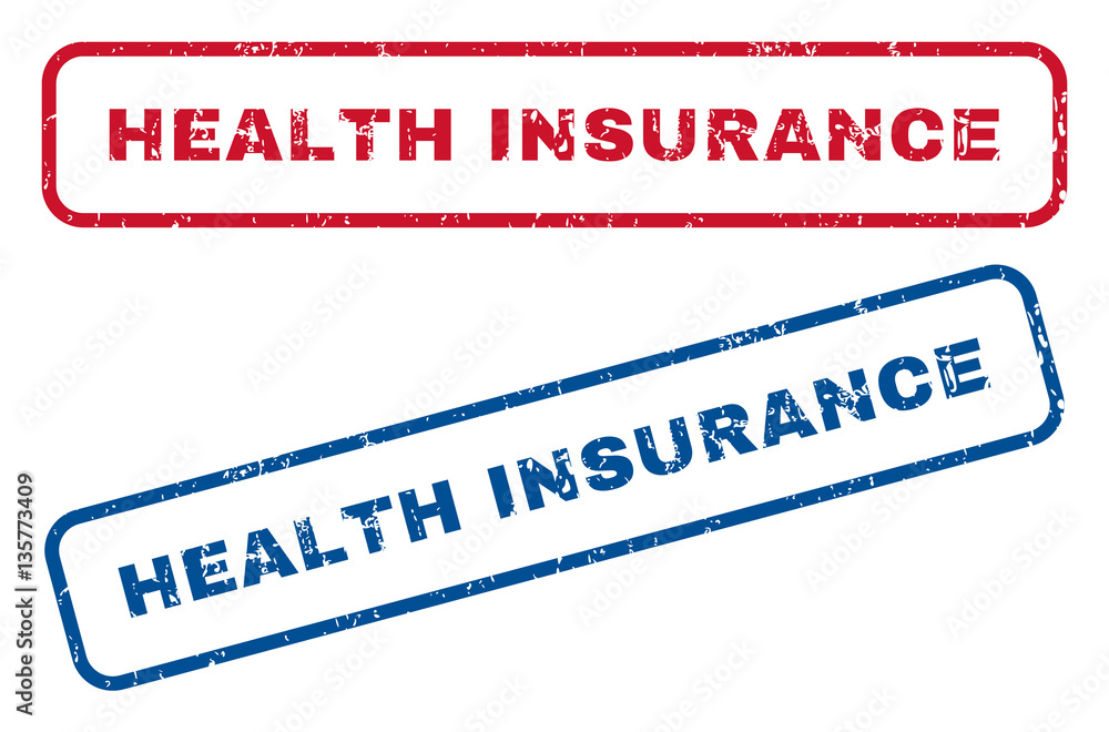 Health Insurance text rubber seal stamp watermarks. Vector style is ...