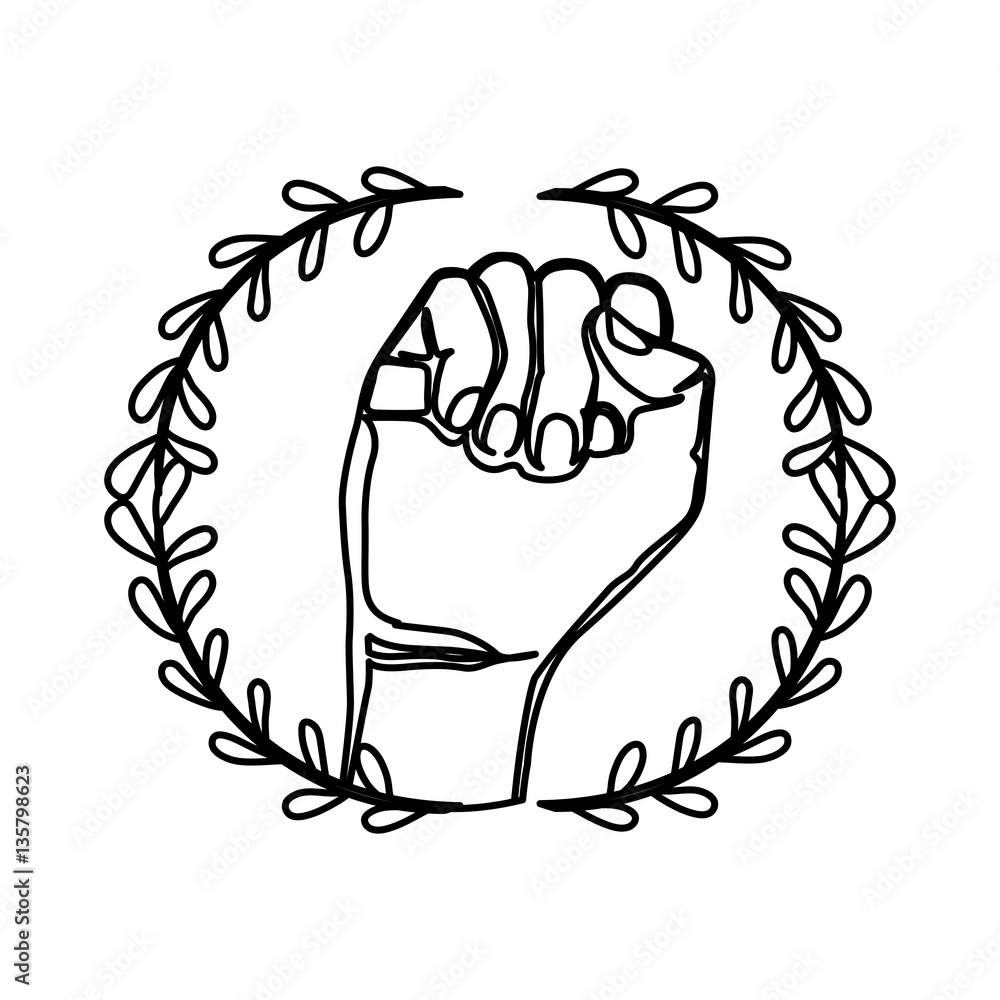 Clenched fist symbol icon vector illustration graphic design Stock ...