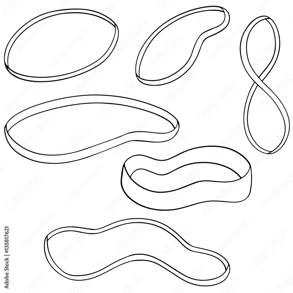 vector set of rubber band Stock Vector | Adobe Stock