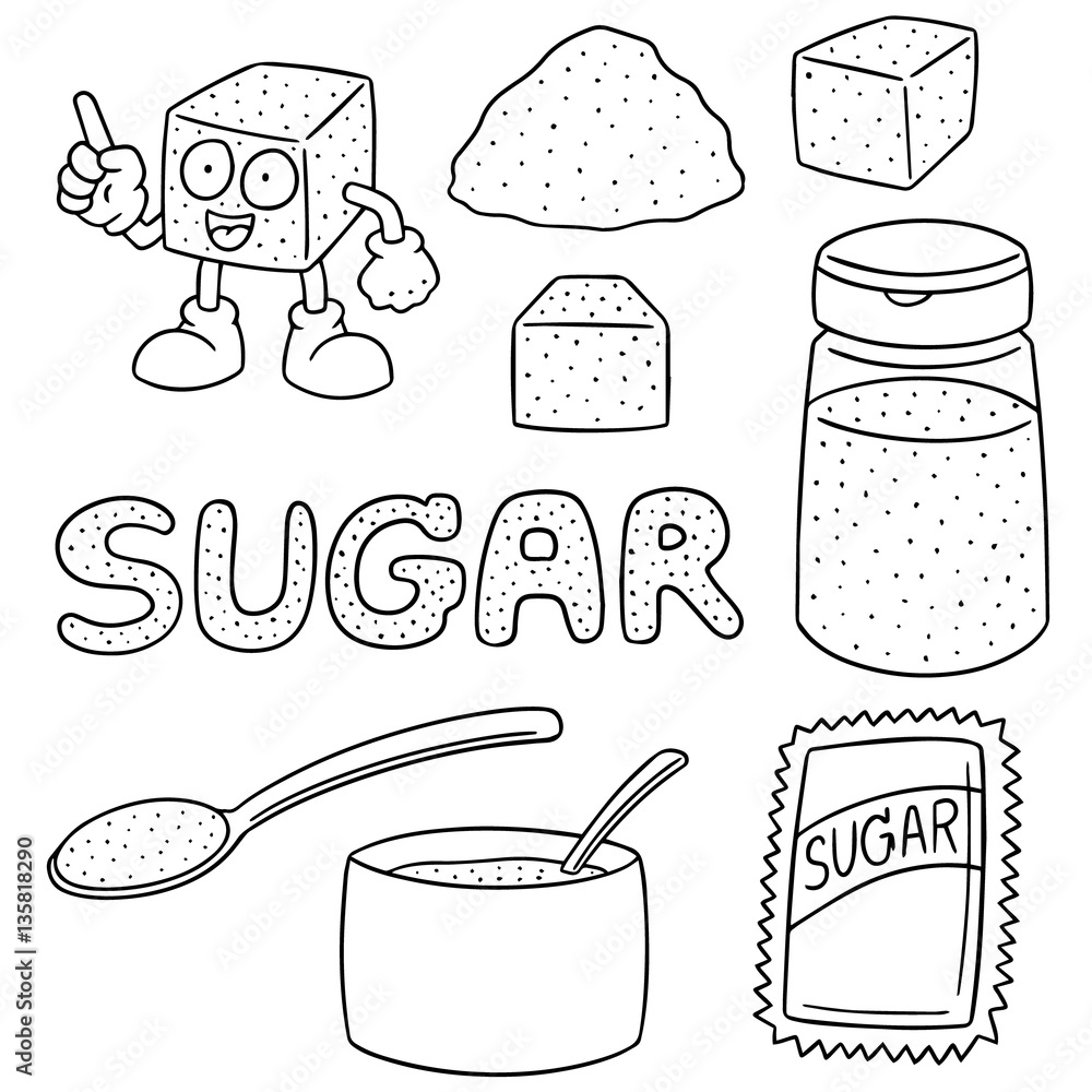 vector set of sugar Stock Vector | Adobe Stock