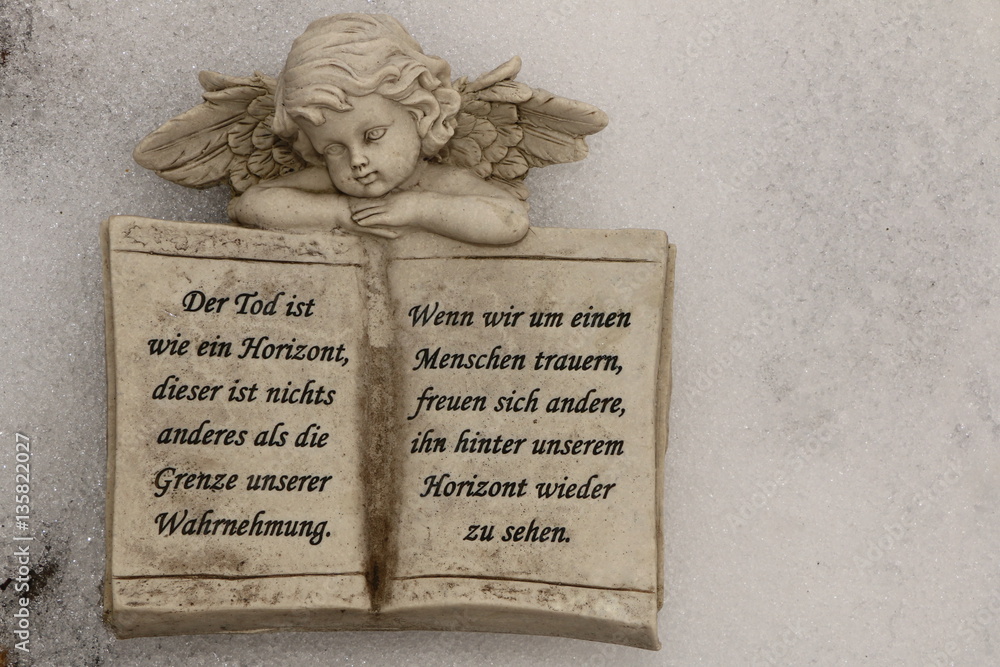 Words of consolation in German: Death is like a horizon, this is ...