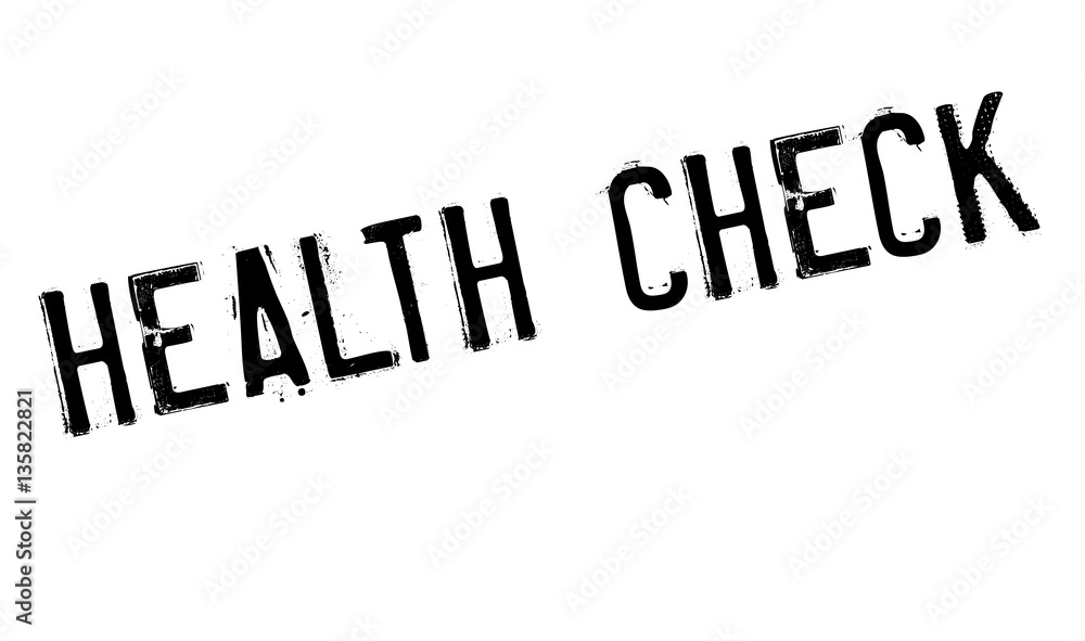 Health Check rubber stamp. Grunge design with dust scratches. Effects ...