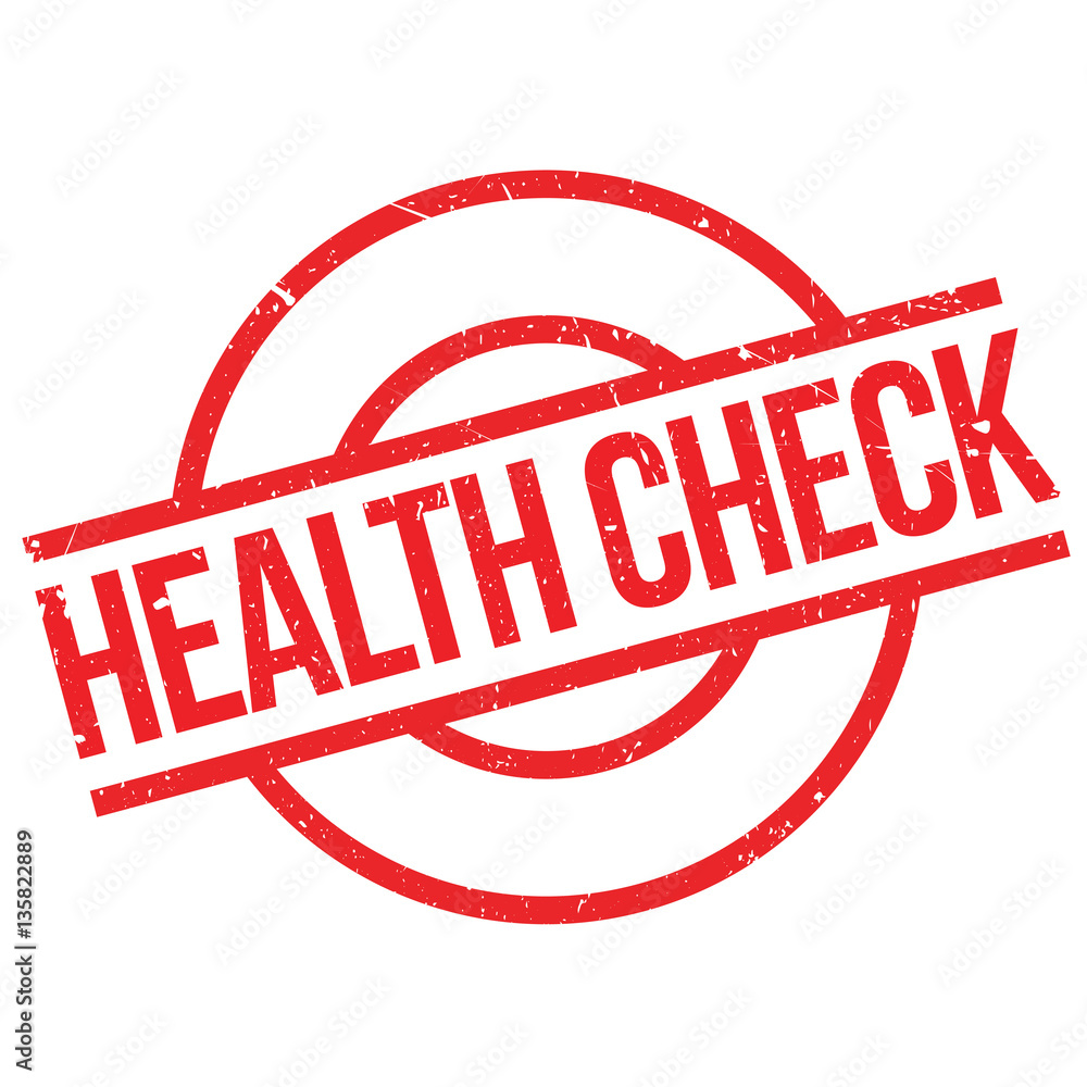 Health Check rubber stamp. Grunge design with dust scratches. Effects ...
