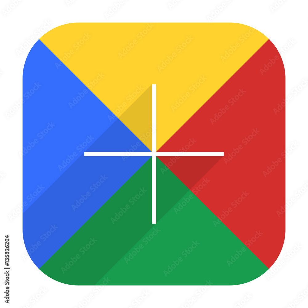Google Social Network Icon Add Followers Stock Vector | Adobe Stock