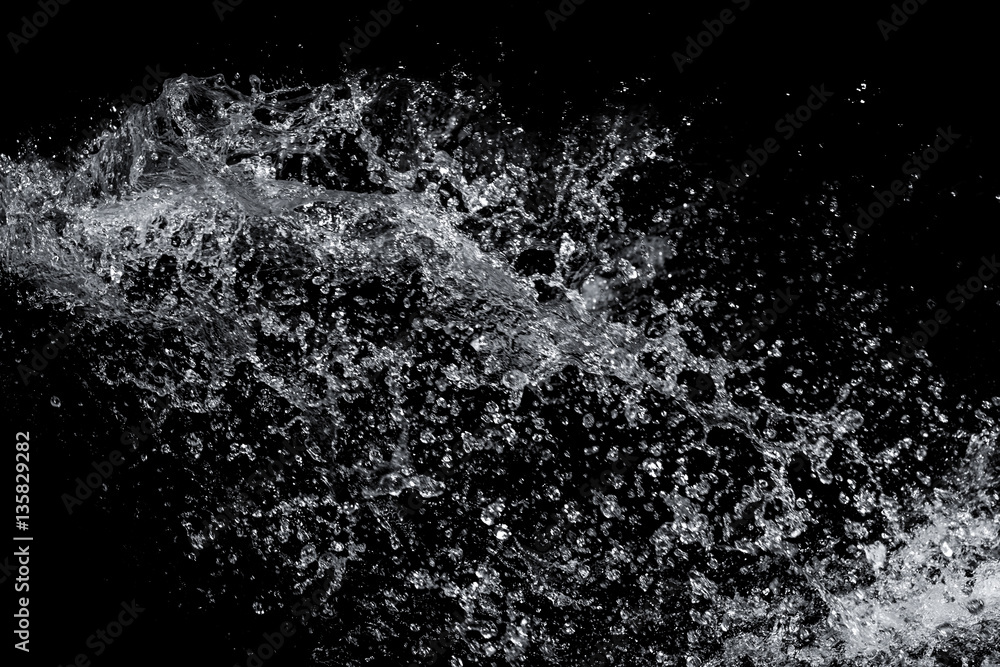 Water Splash On Black Background Stock Photo | Adobe Stock