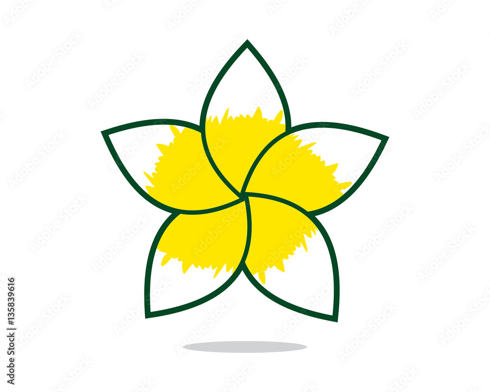Plumeria Flower Logo Stock Vector | Adobe Stock