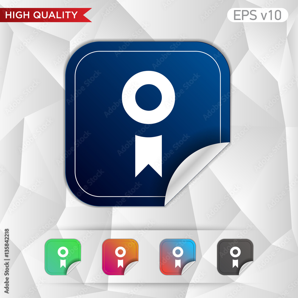 Award icon. Button with award icon. Modern vector. Stock Vector | Adobe ...