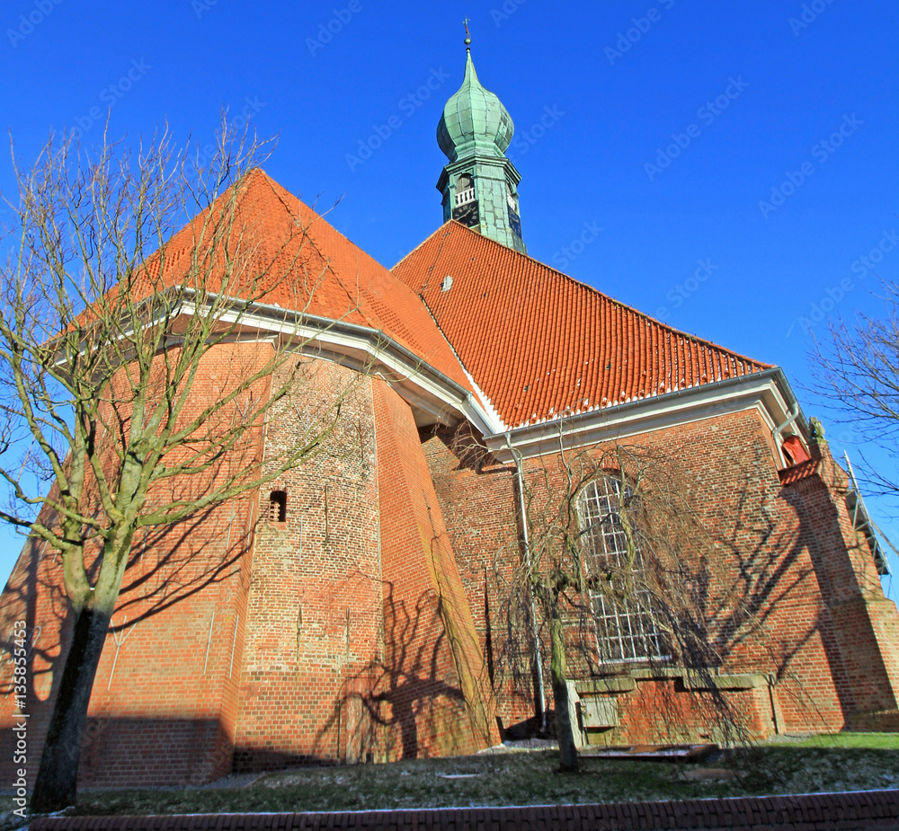 Wesselburen: St. Bartholomäus-Kirche (18. Jh., Schleswig-Holstein ...