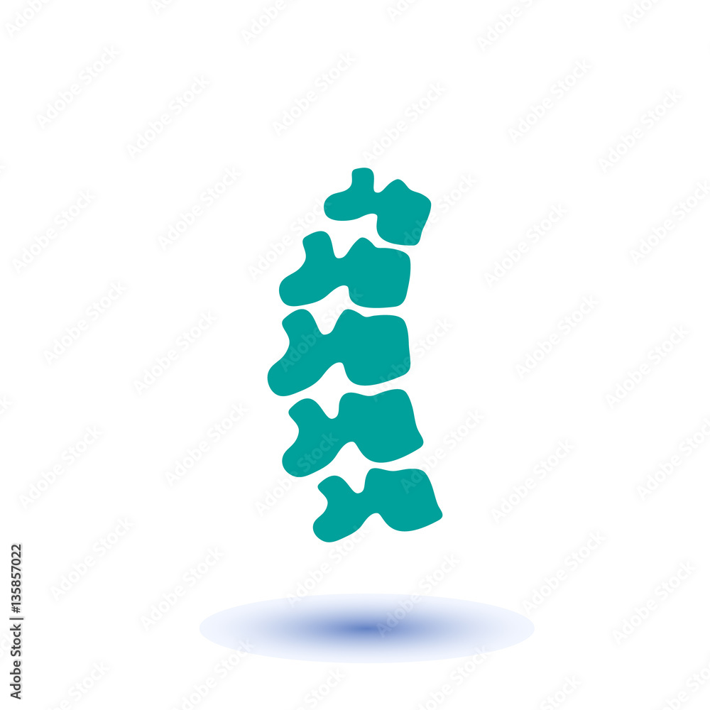 Vector human spine isolated silhouette illustration. Spine pain medical ...
