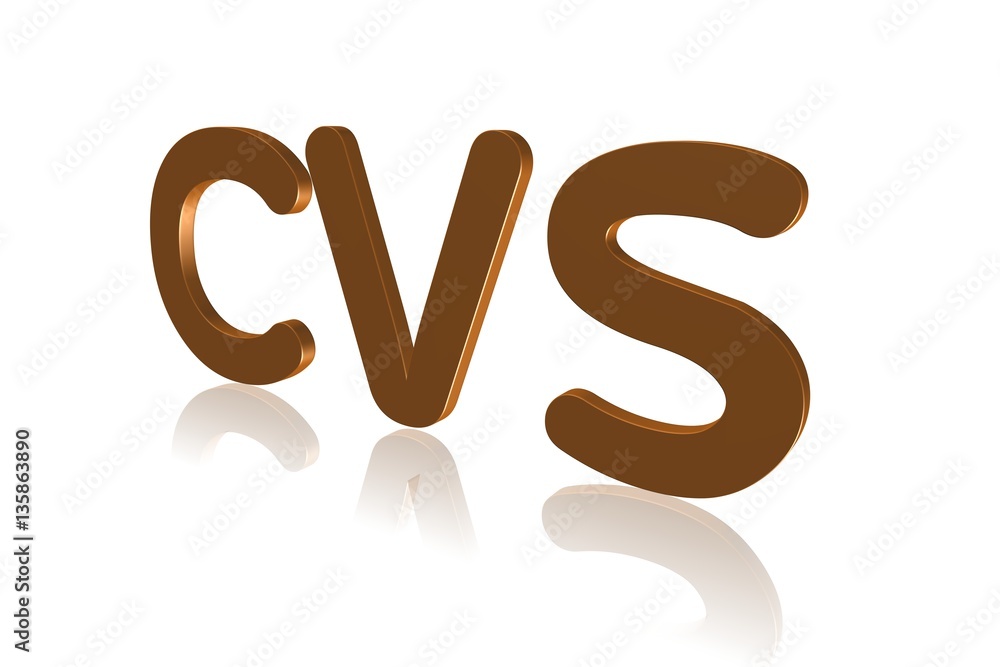 Programming Term - CVS - Concurrent Versions System - 3D image Stock ...