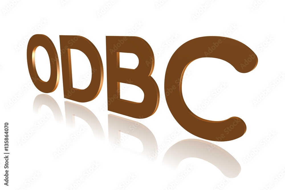 Programming Term - ODBC - Open DataBase Connectivity - 3D image Stock ...