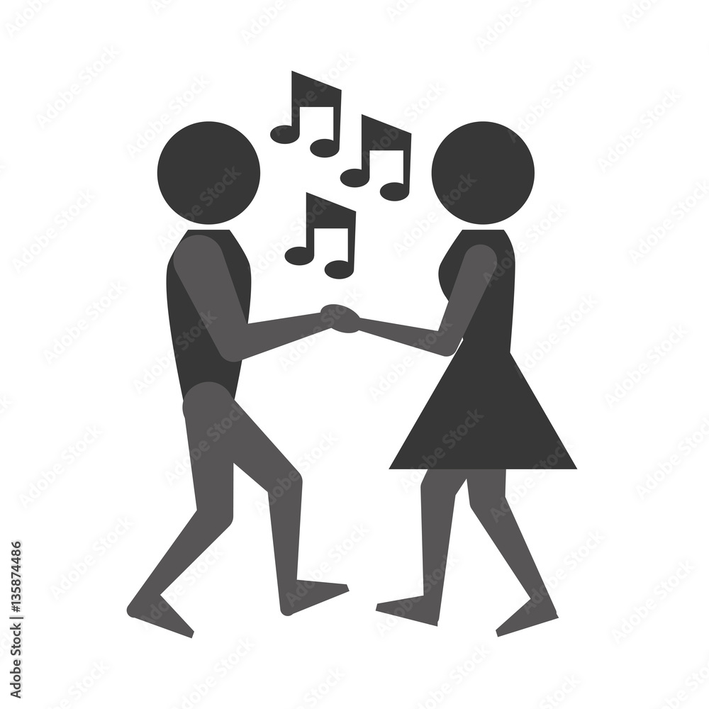 people dancing icon design, vector illustration image Stock Vector ...