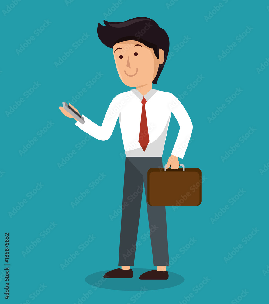 man using smartphone icon vector illustration design Stock Vector ...