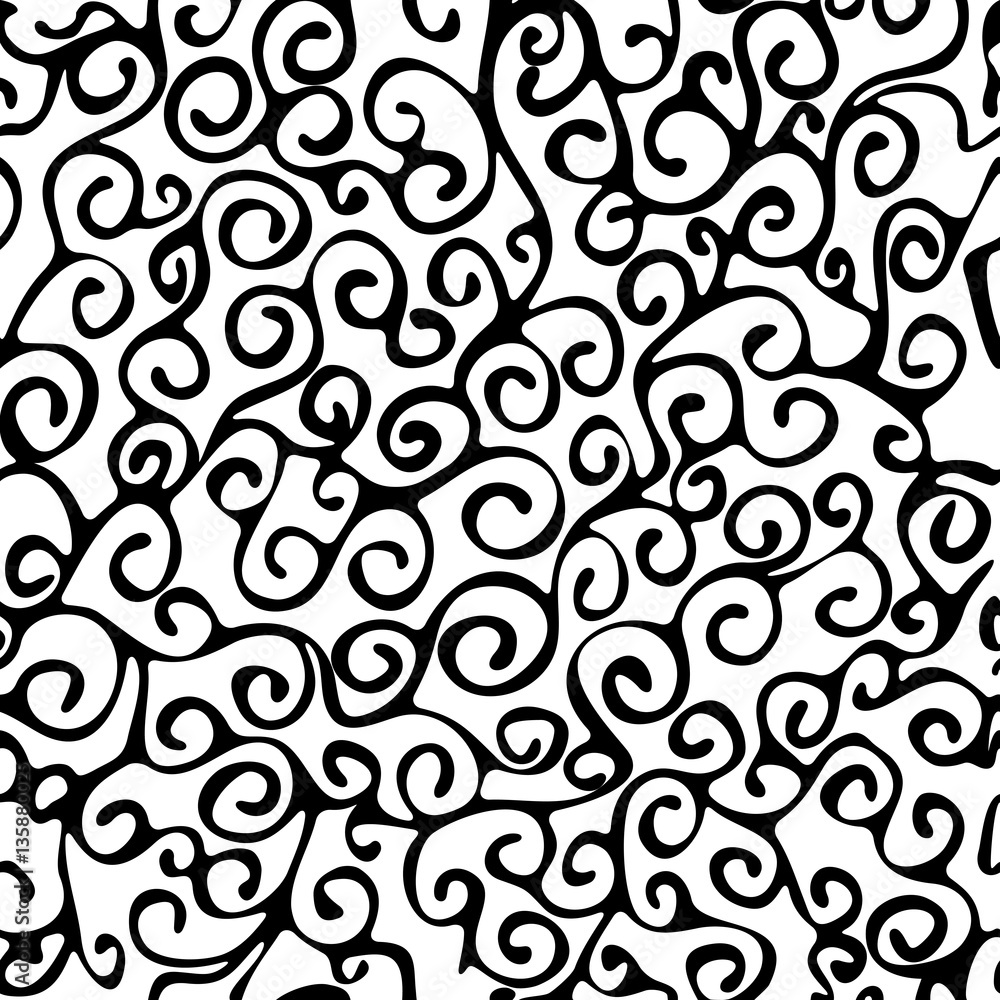 Continuous curl background - vector illustration Stock-Vektorgrafik ...