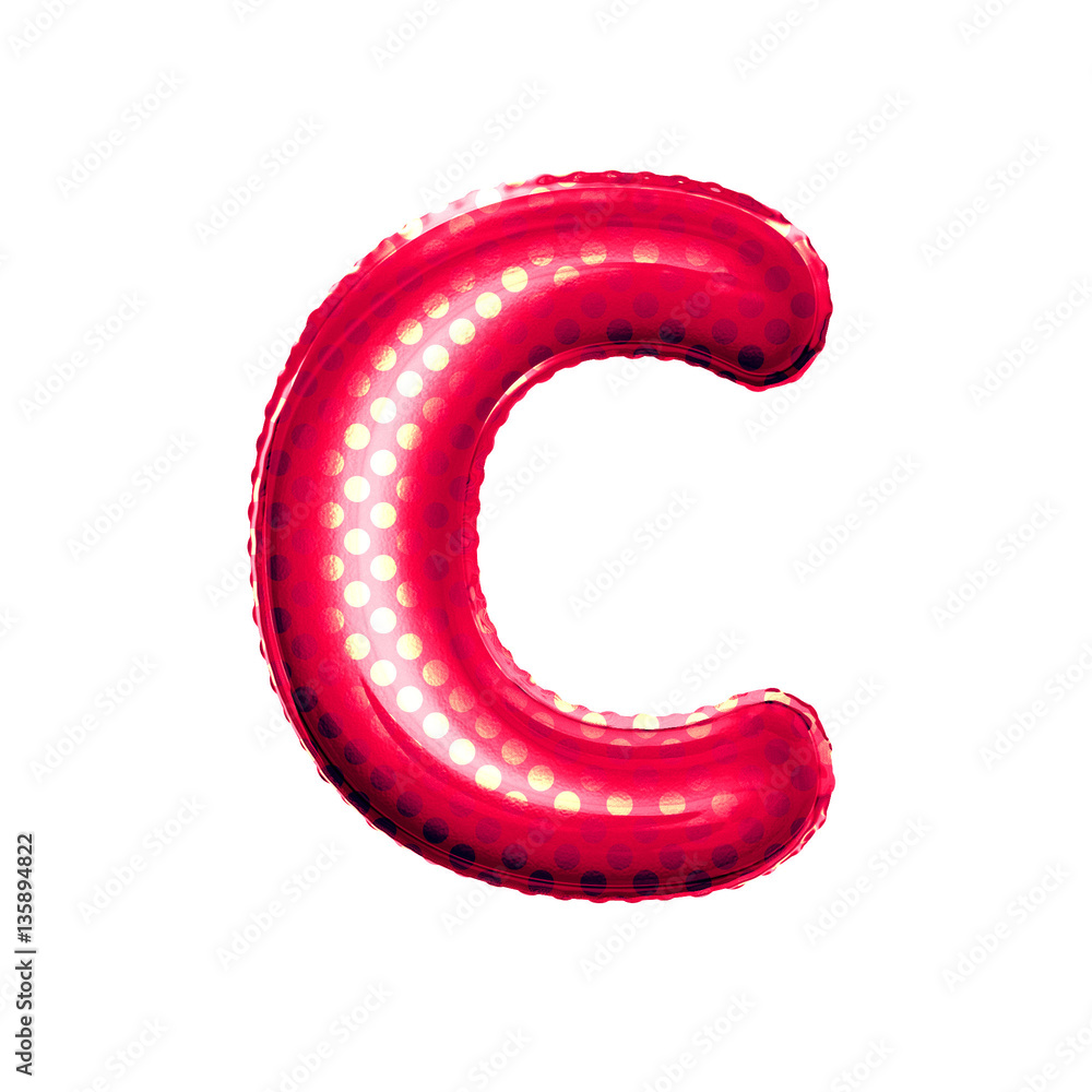 Balloon letter C 3D golden foil realistic alphabet Stock Photo | Adobe ...