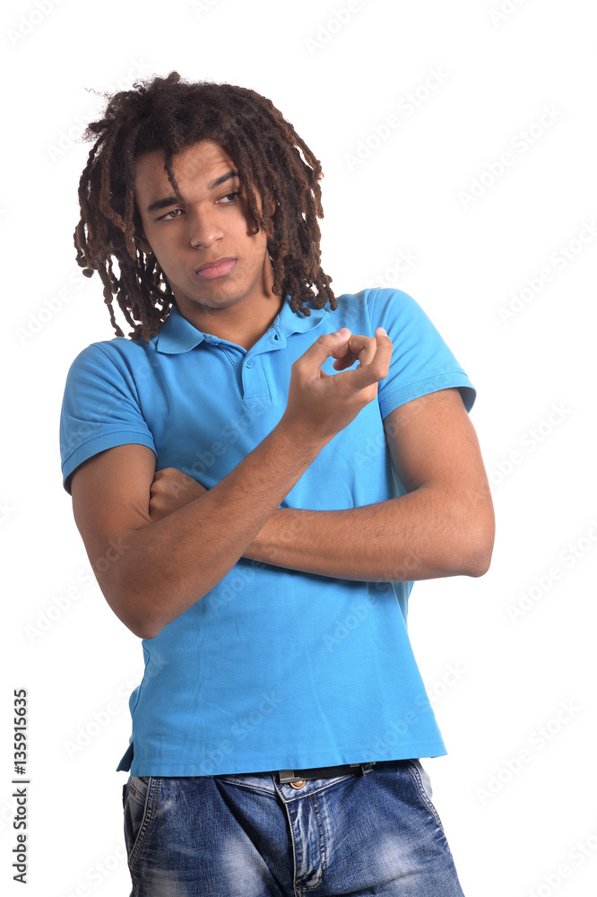 young man making facial expression Stock-Foto | Adobe Stock