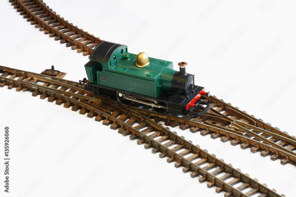 Dampflok GWR 0-4-0 Tank Einfahren zwischen Weichen Stock Photo | Adobe ...