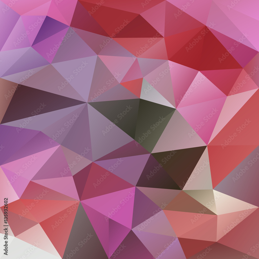 vector abstract irregular polygon background with a triangle pattern in pastel pink, purple and ...