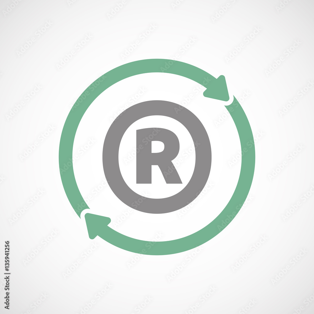 Isolated reuse sign with the registered trademark symbol Stock Vector ...