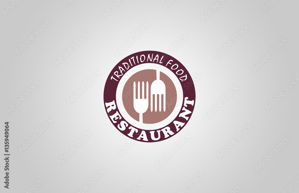 traditional food restaurant logo Stock Vector | Adobe Stock