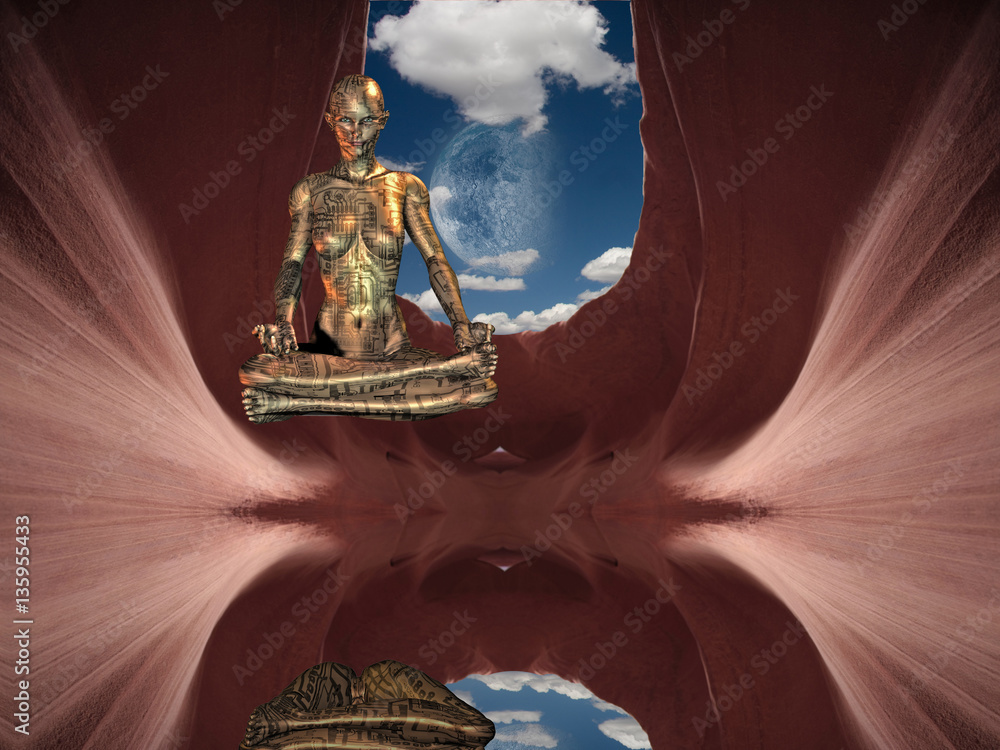 Levitating Mech man Some elements provided courtesy of NASA Stock ...