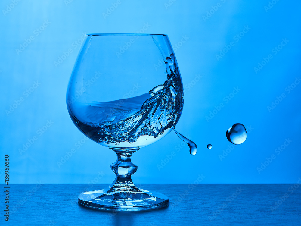 water splash in a glass Stock Photo | Adobe Stock