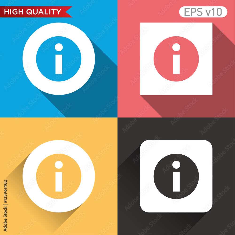 Info icon. Button with info icon. Modern UI vector. vector de Stock ...