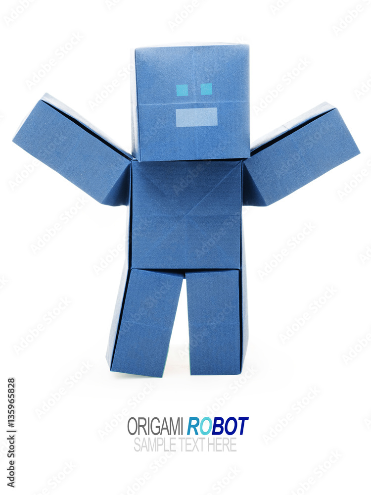 Paper origami robot foto de Stock | Adobe Stock