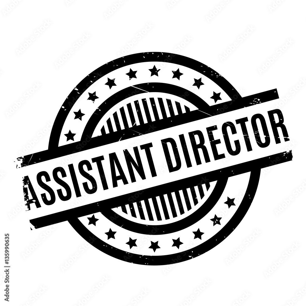 Vecteur Stock Assistant Director rubber stamp. Grunge design with dust ...