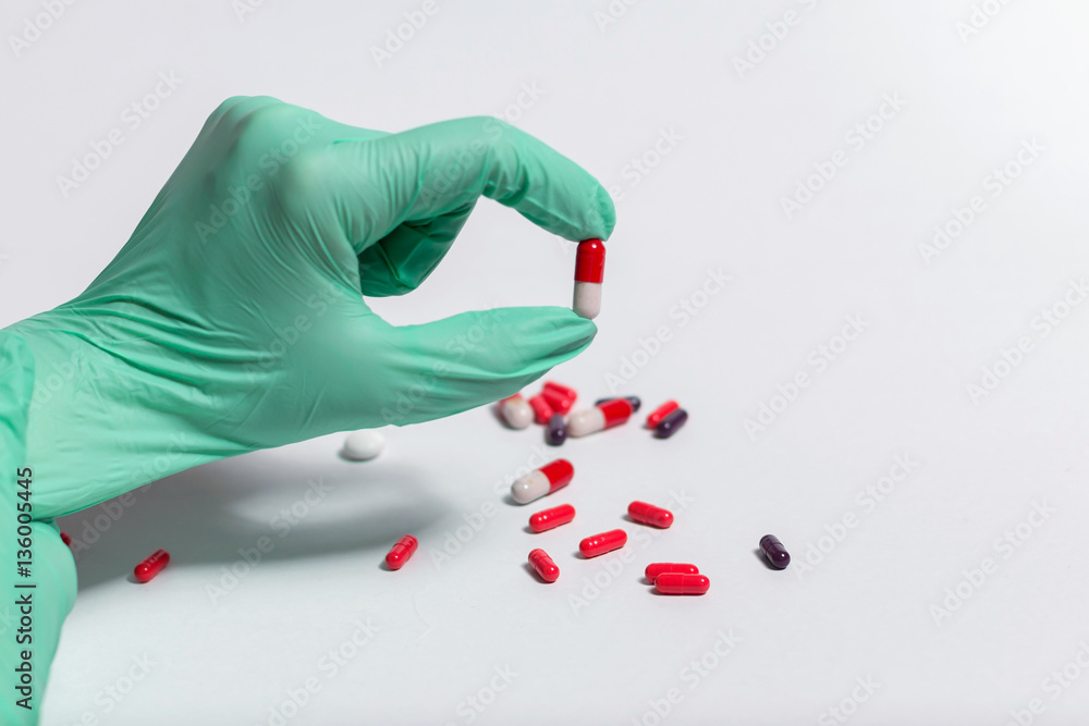 Drugs on white background Stock Photo | Adobe Stock