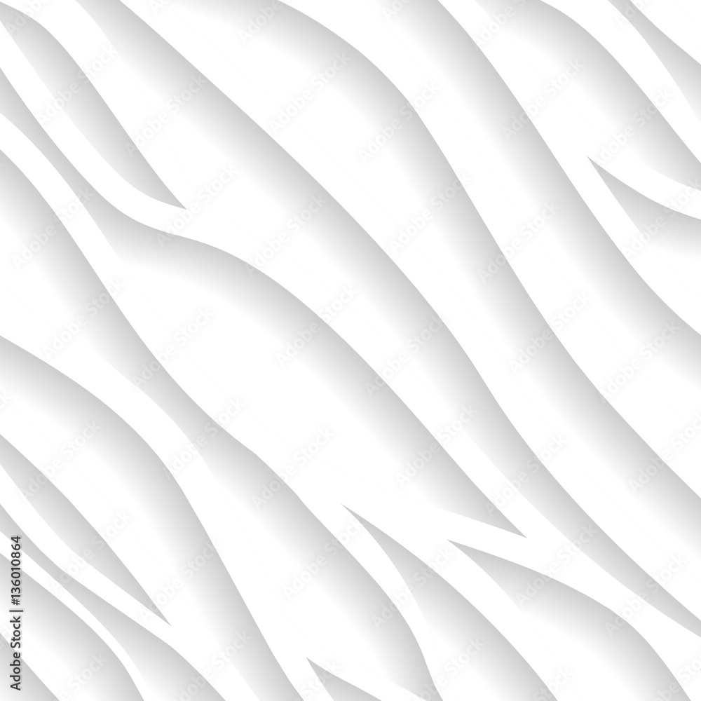White texture. Wavy background. Interior wall decoration. 3D Vec Stock ...