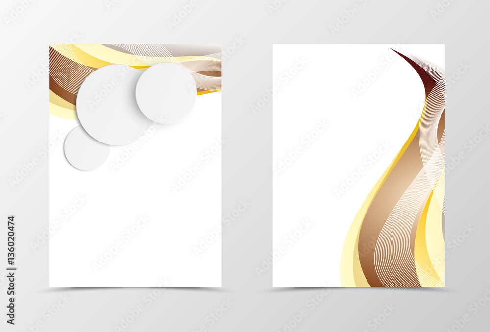 Front and back dynamic flyer template design Stock Vector | Adobe Stock