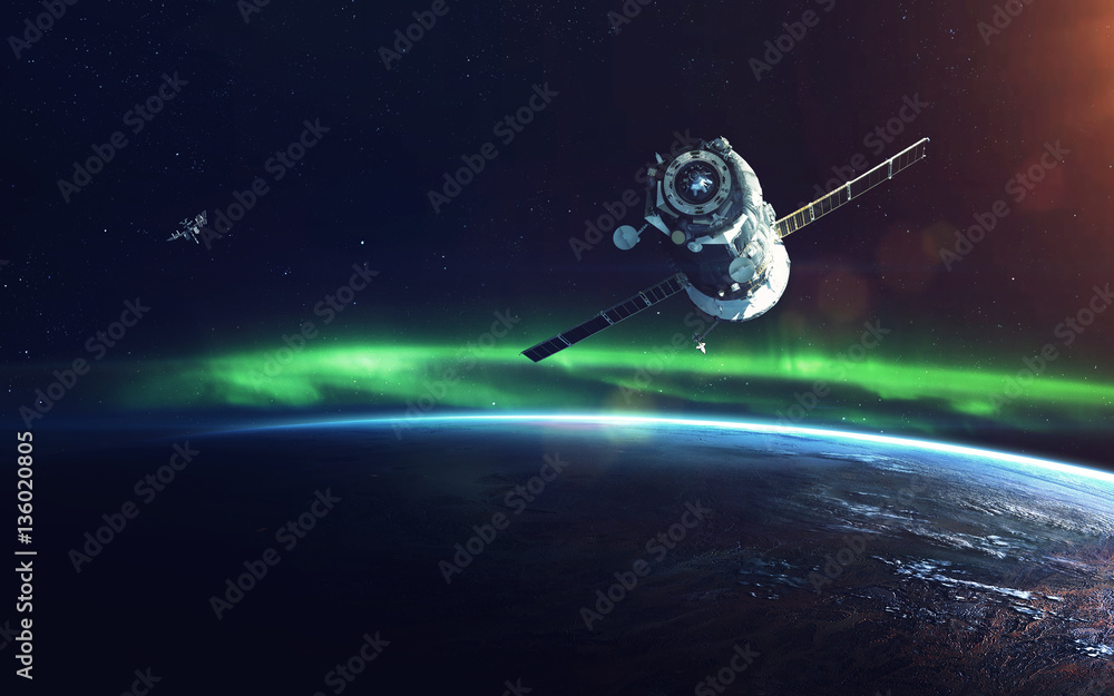 Natural phenomenon of Northern Lights (Aurora Borealis) related to the ...