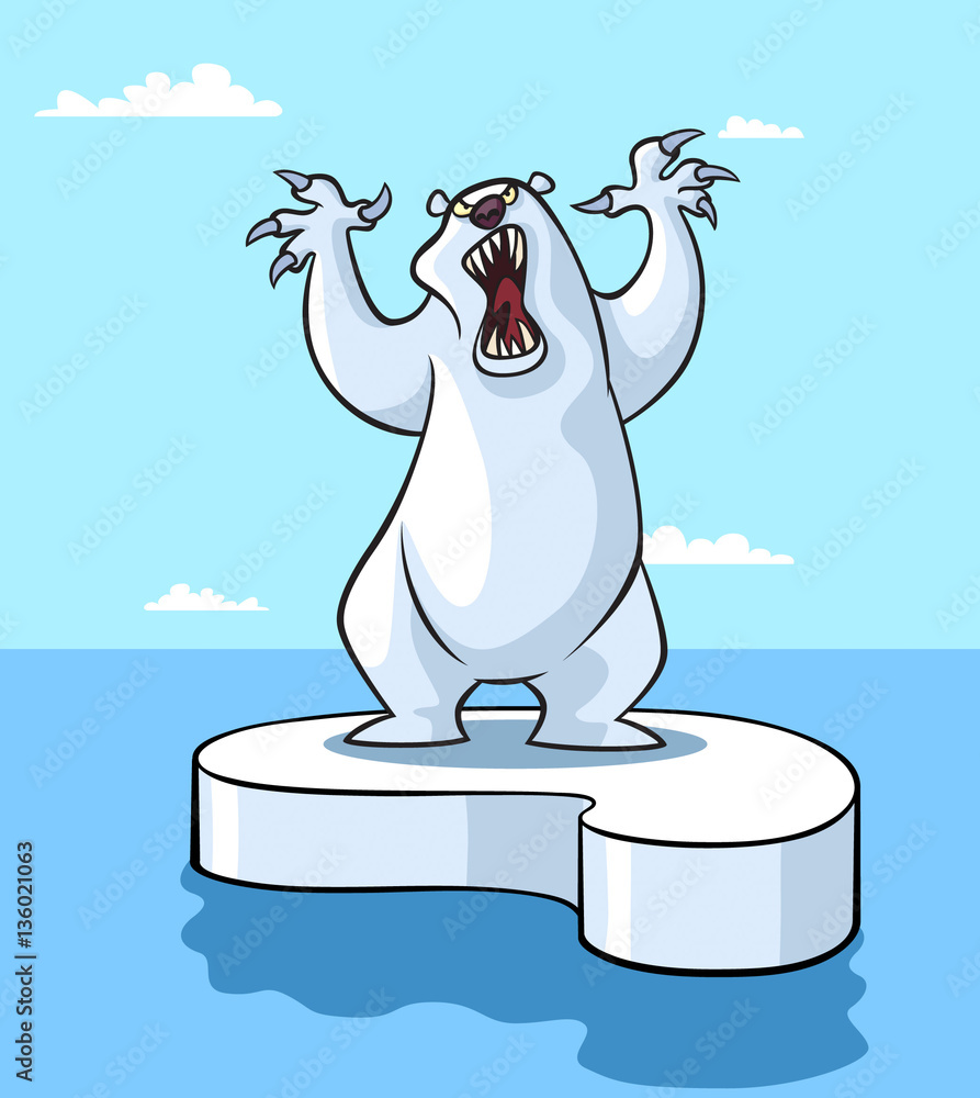 Angry Polar Bear Cartoon